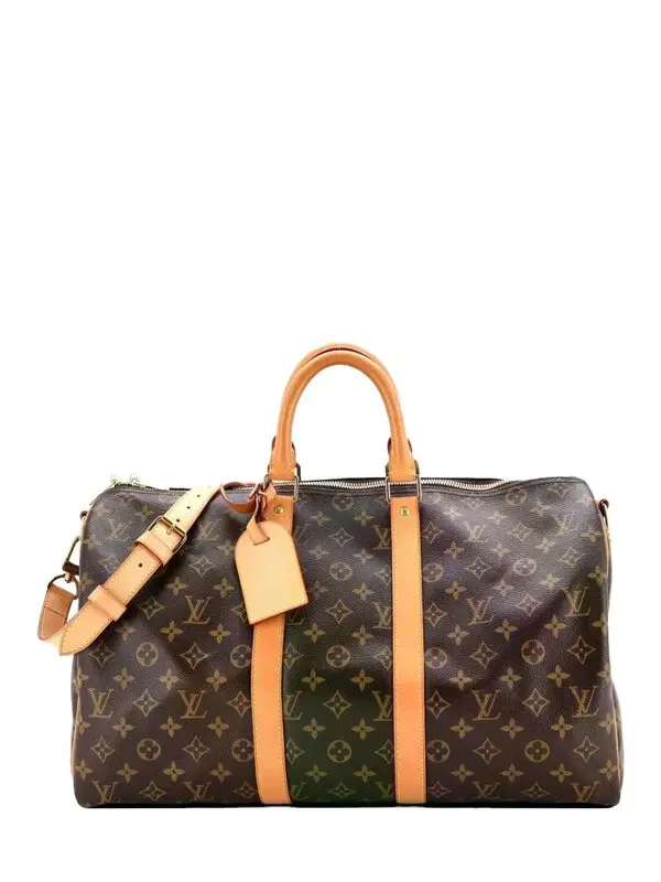 LOUIS VUITTON Keepall Bandouliere 45 Travel Bag Monogram Canvas - Brown