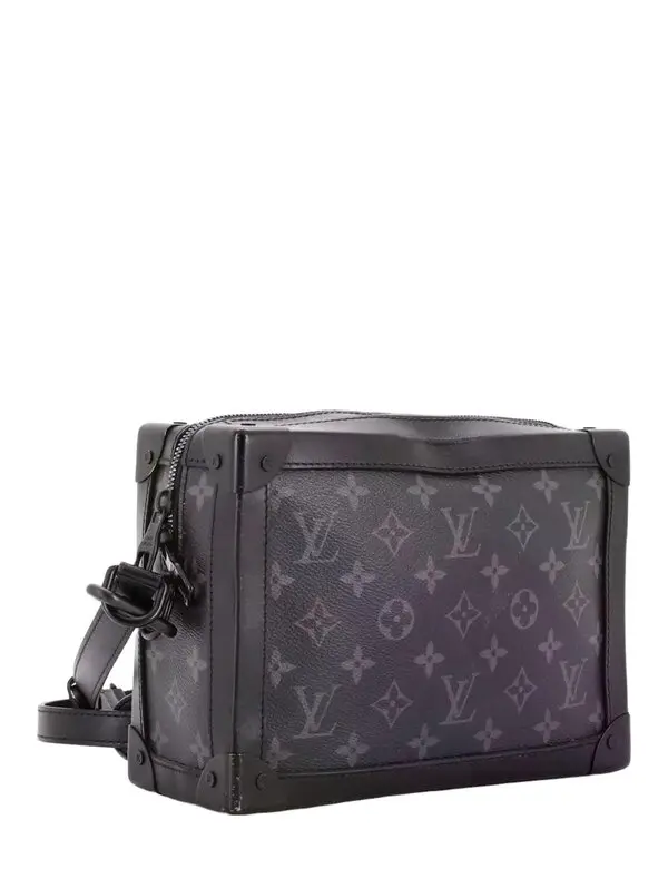 LOUIS VUITTON Soft Trunk Monogram Eclipse Canvas Shoulder Bag - Black