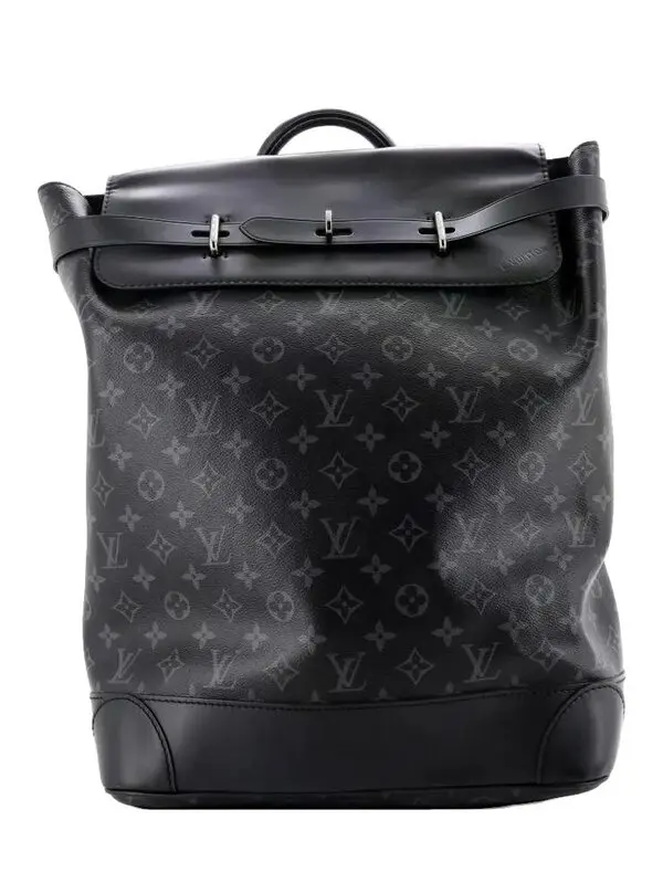LOUIS VUITTON Steamer Monogram Eclipse Canvas Backpack - Black