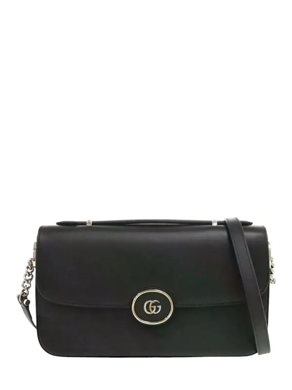 Gucci Small Leather Petite Gg Satchel - Black