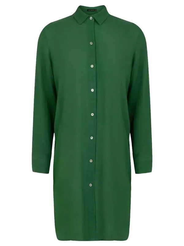 LENNY NIEMEYER Easy Button-down Shirt Midi Dress - Green