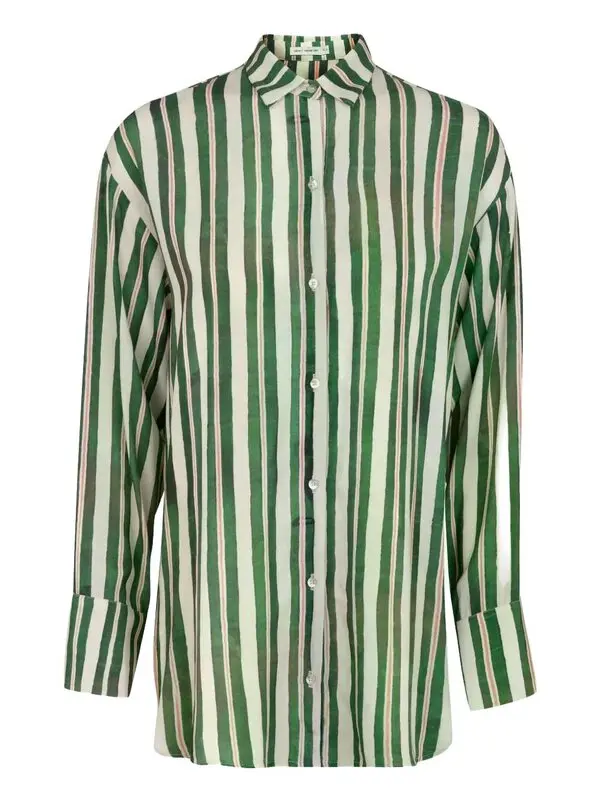 LENNY NIEMEYER Stripe-print Shirt - Green