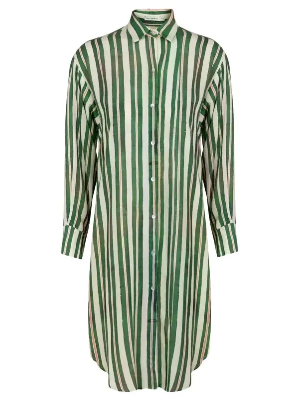 LENNY NIEMEYER Striped Shirt Dress - Green