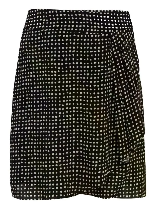 LENNY NIEMEYER Dot-print Mini Wrap Skirt - Black