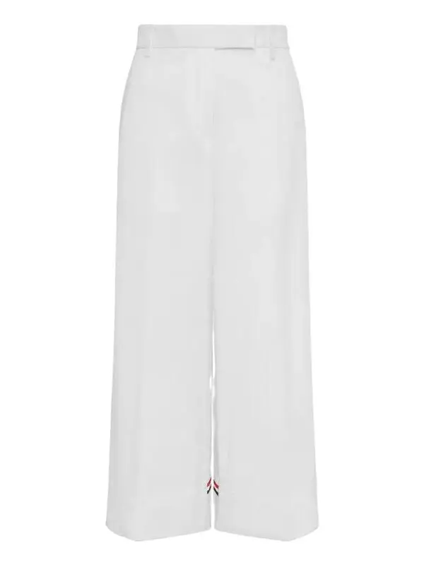 Thom Browne Gabardine Chino Trousers - White