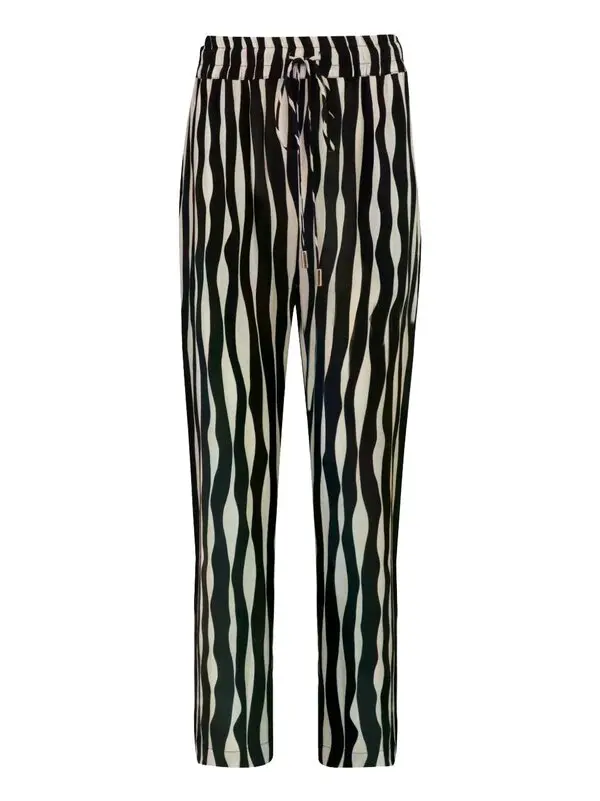 LENNY NIEMEYER Wave-print Trousers - Black