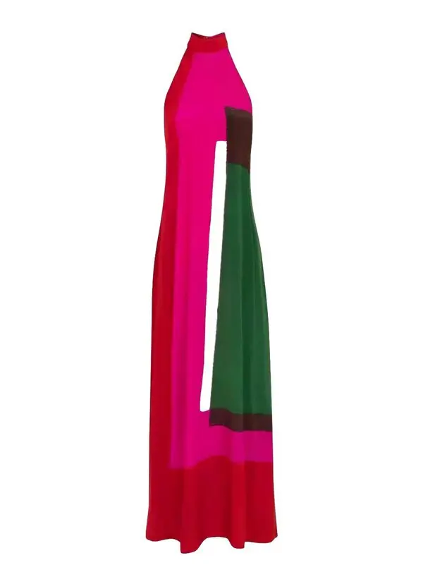 LENNY NIEMEYER Cosmopolitan Panelled Maxi Dress - Red