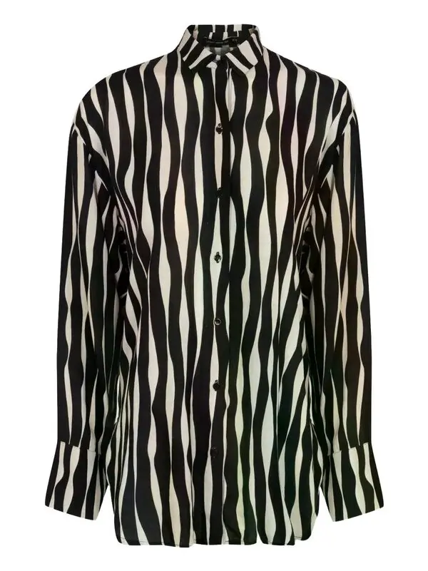 LENNY NIEMEYER Wave-print Shirt - Black