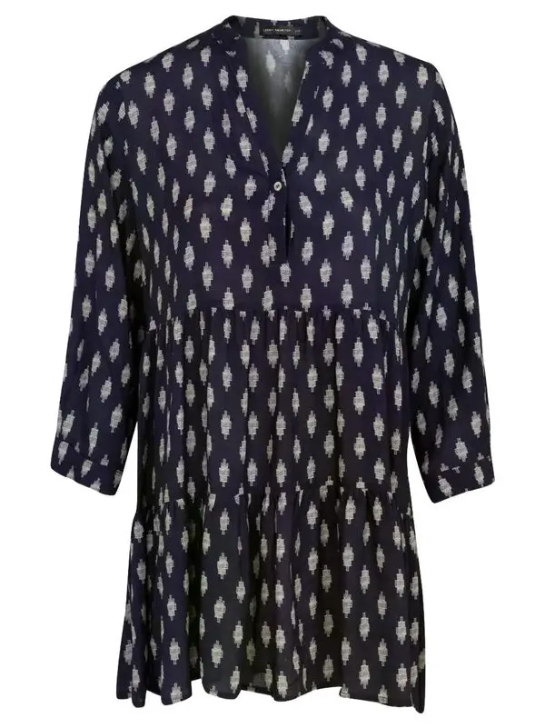 LENNY NIEMEYER Wally Compose Tiered Shirt Dress - Blue