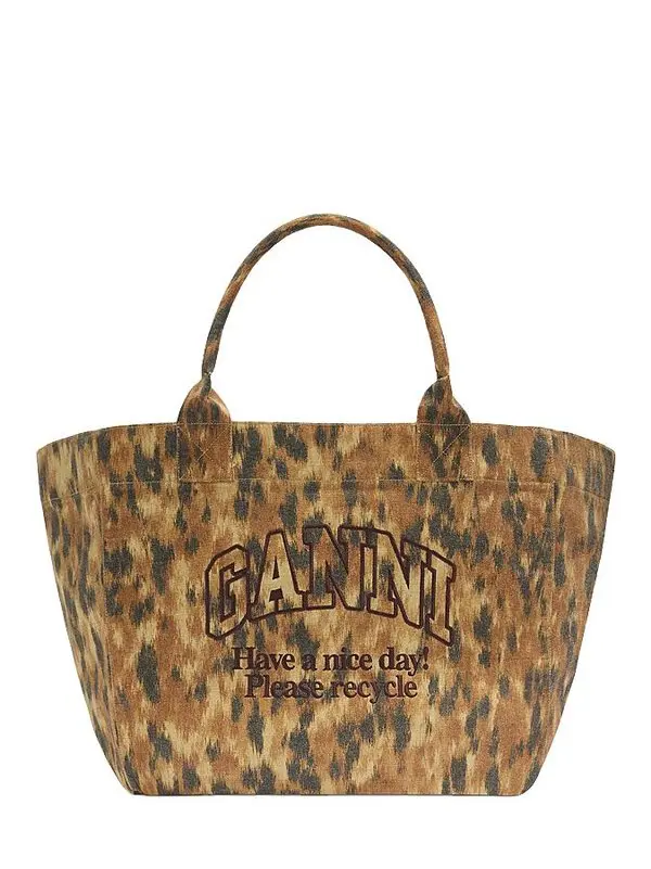 GANNI Xxl Trapeze Shopper Tote - Burro