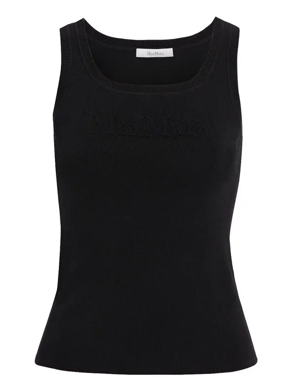 Max Mara Pentola Stretch-knit Tank - Black