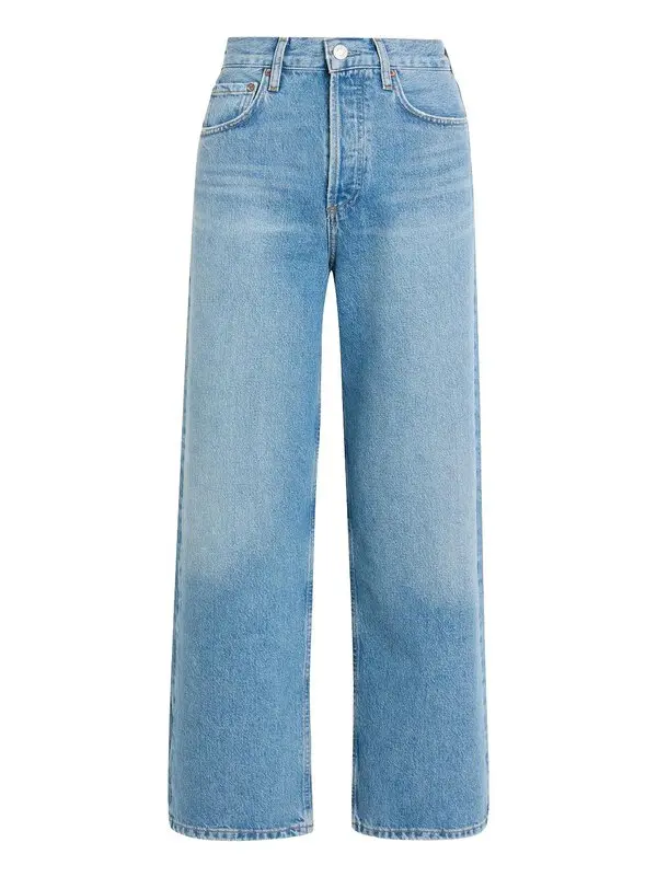 AGOLDE Ren High-rise Wide-leg Jeans - Light Denim