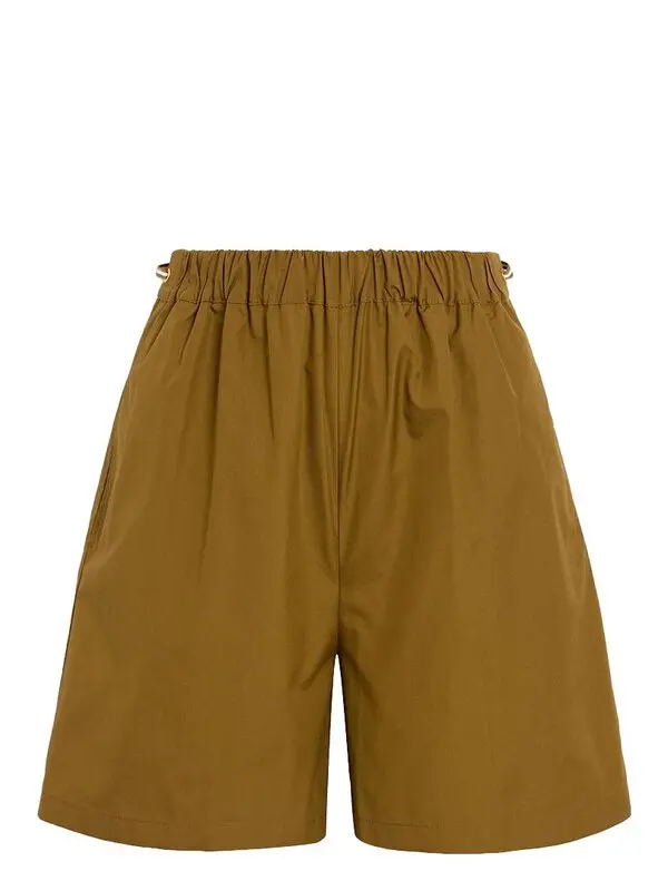 Max Mara Haway Cotton-poplin Shorts - Army Green