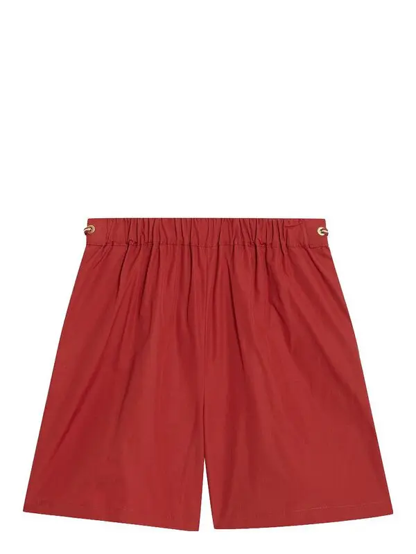 Max Mara Haway Cotton-poplin Shorts - Brick