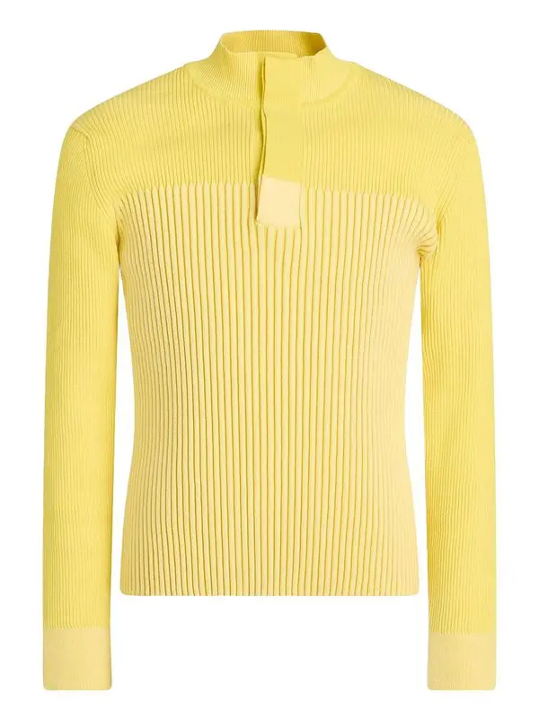 Jacquemus Cedra Ribbed Cotton-blend Turtleneck Sweater - Yellow