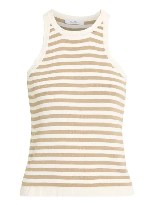Max Mara Arnes Striped Tank - Beige