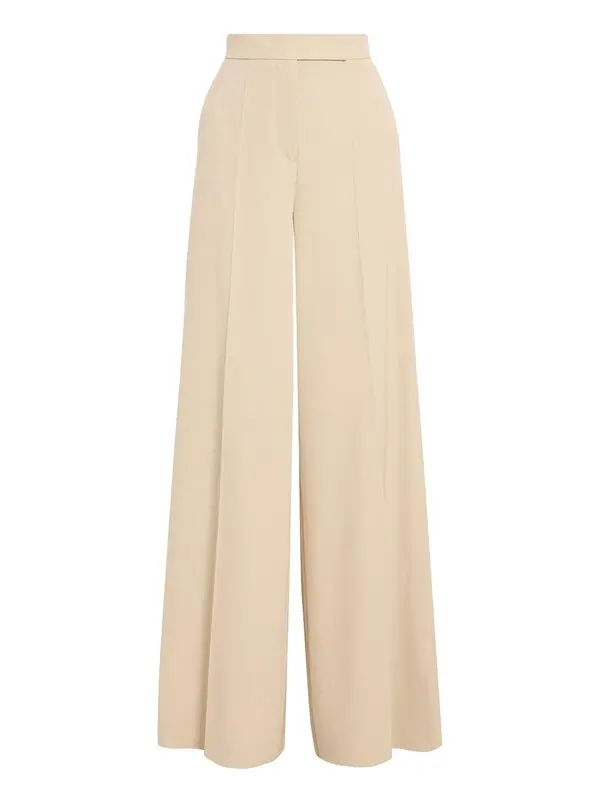 Max Mara Ninfa Wool-twill Wide-leg Pants - Beige