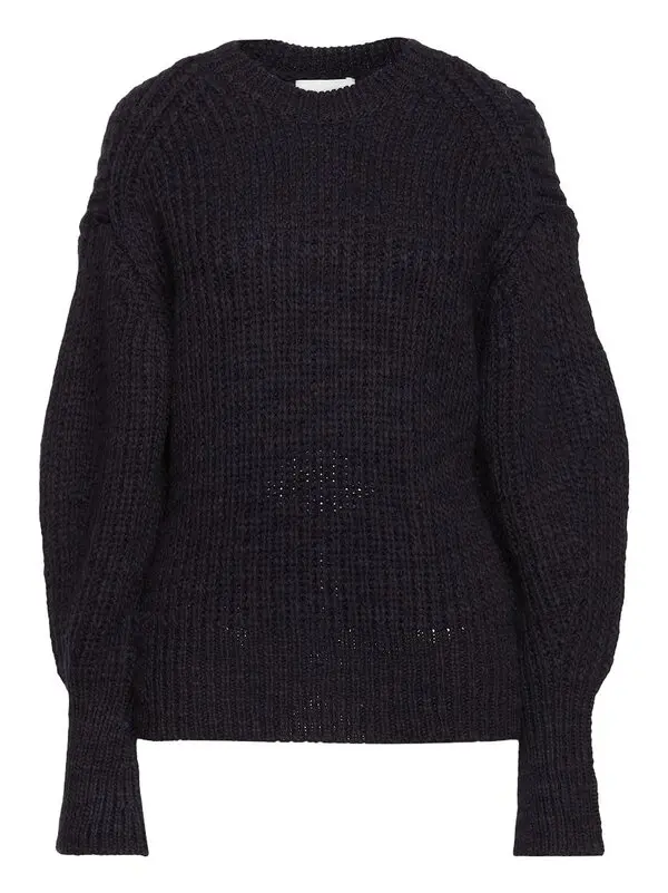 3.1 Phillip Lim Cutout Ribbed Wool Sweater - Navy