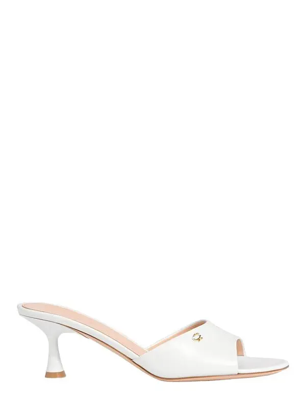 GIANVITO ROSSI Ascent 55 Leather Mules - White