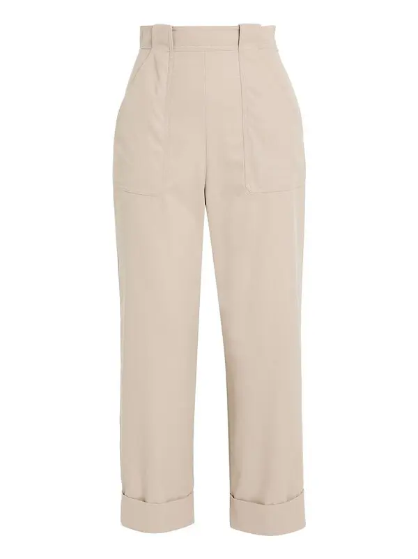 Max Mara Palio Cotton-twill Pants - Neutral