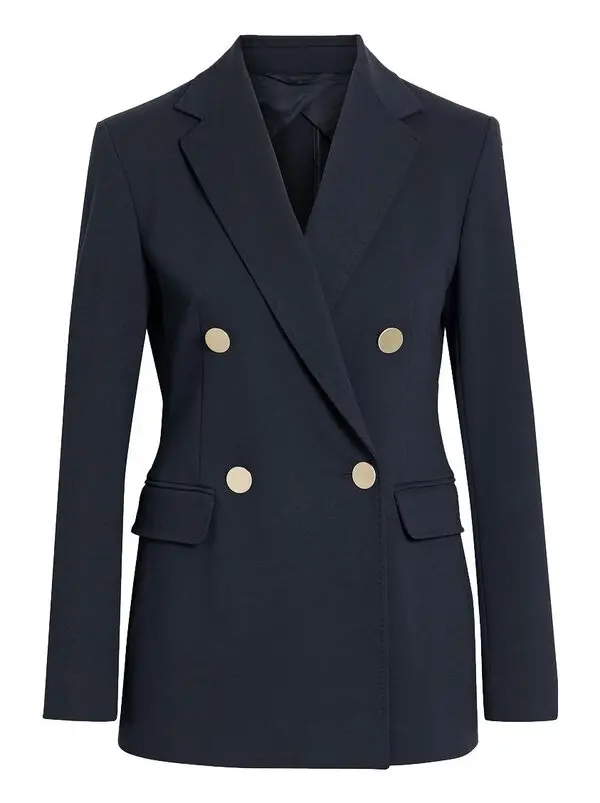 Max Mara Lerici Double-breasted Jersey Blazer - Navy