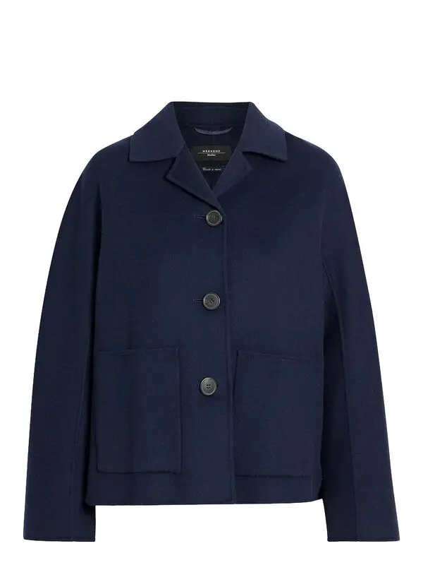 Max Mara Wool-blend Jacket - Navy