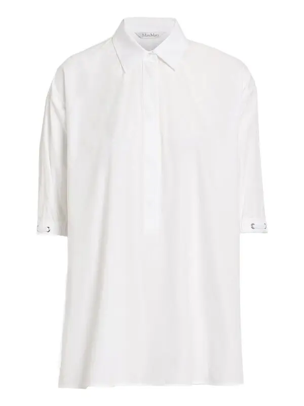 Max Mara Teano Cotton-poplin Shirt - White