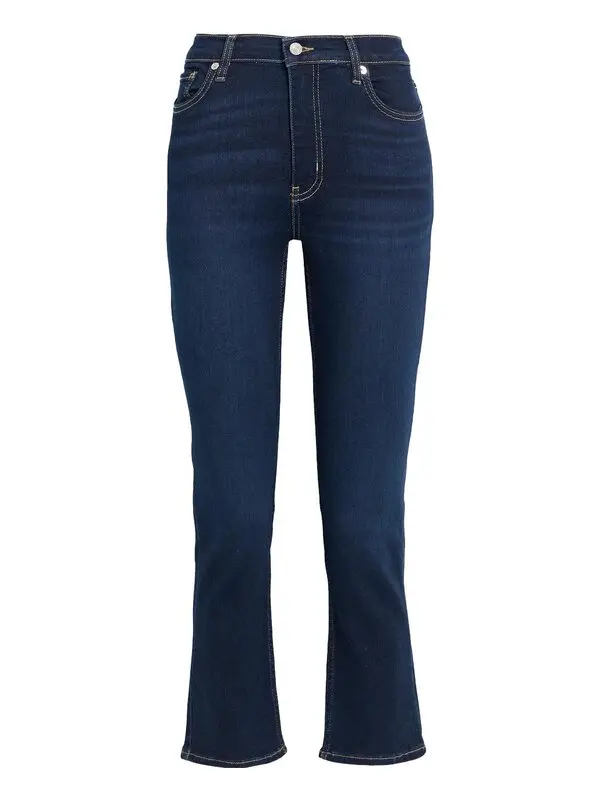 FRAME Le Slim Palazzo High-rise Slim-leg Jeans - Dark Denim