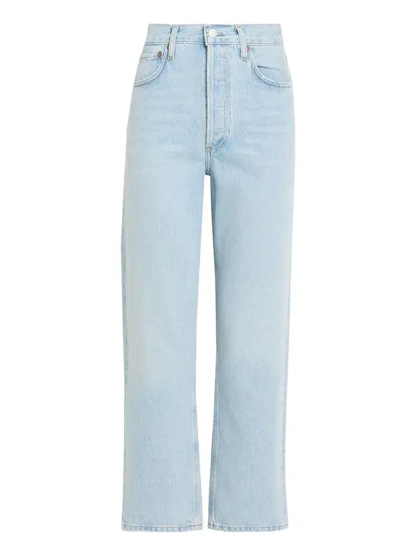AGOLDE 90s High-rise Straight-leg Jeans - Light Denim