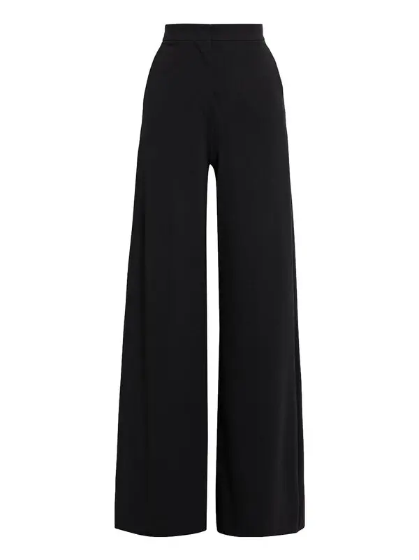 Max Mara Circolo Wide-leg Jersey Pants - Black