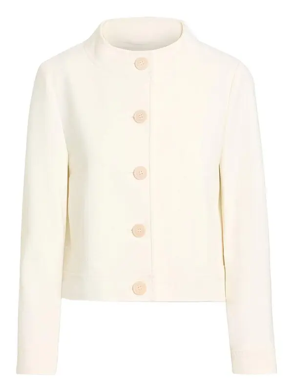 Max Mara Lamine Wool-blend Crepe Jacket - Ivory