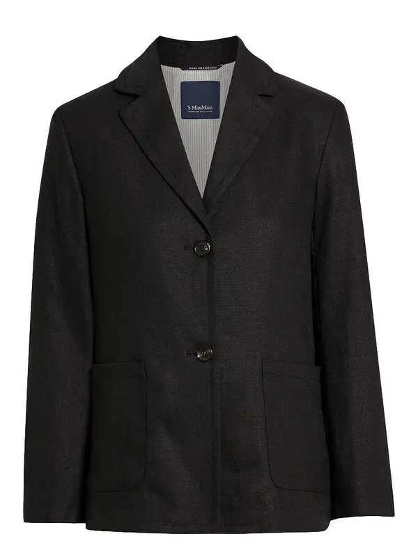 Max Mara Arrigo Linen Blazer - Black