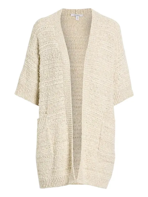 Max Mara Zulma Metallic Cotton-blend Cardigan - Ecru