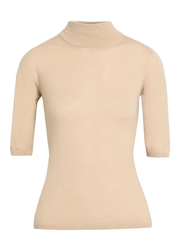 Max Mara Cecina Wool Turtleneck Sweater - Beige