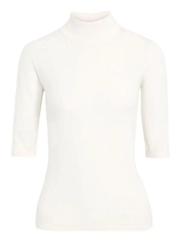 Max Mara Cecina Wool Turtleneck Sweater - Ivory