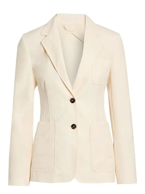 Max Mara Abetaia Cotton-twill Blazer - Ivory