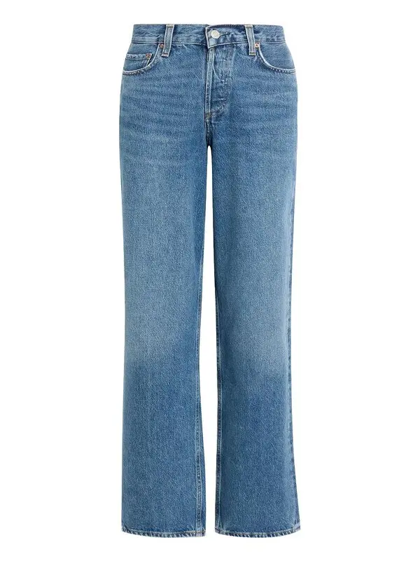 AGOLDE V Waist Straight-leg Jeans - Mid Denim