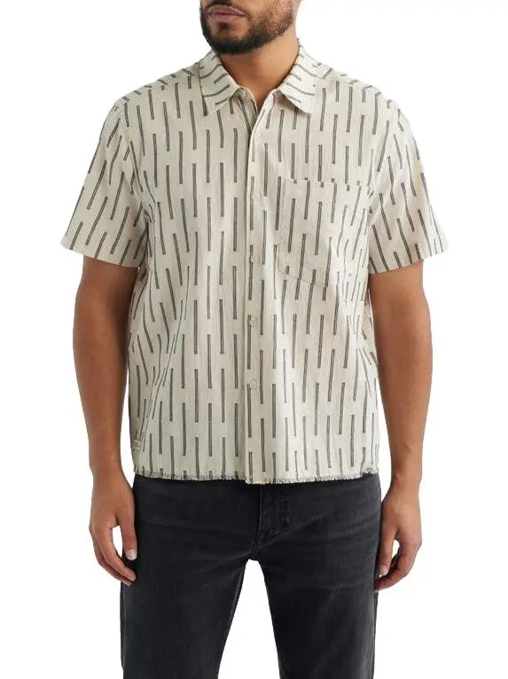 PERCIVAL Nancy Short Sleeve Button-up Shirt - Ecru