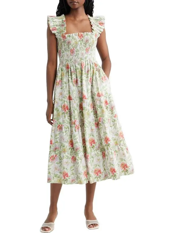 Hill House Home Ellie Floral Nap Midi Dress - Peony Chintz