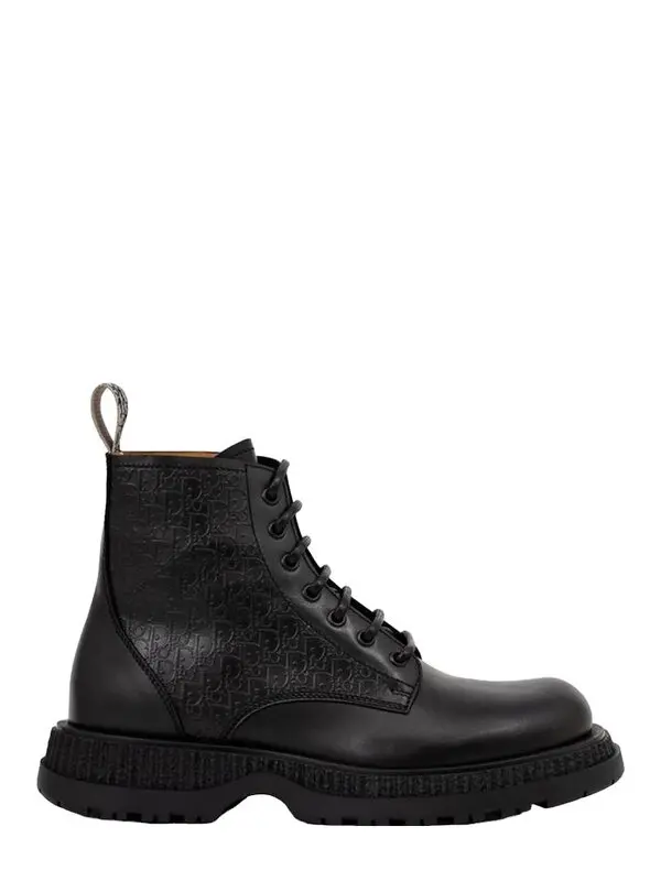 Dior Buffalo Lace-up Ankle Boots - Black