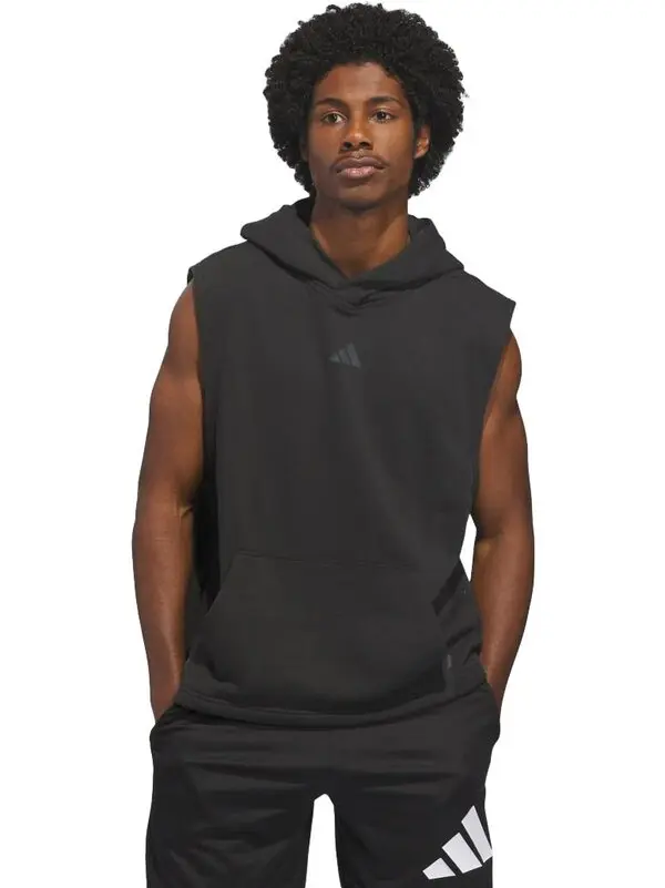 Adidas Primelift Workout Sleeveless Hoodie - Black