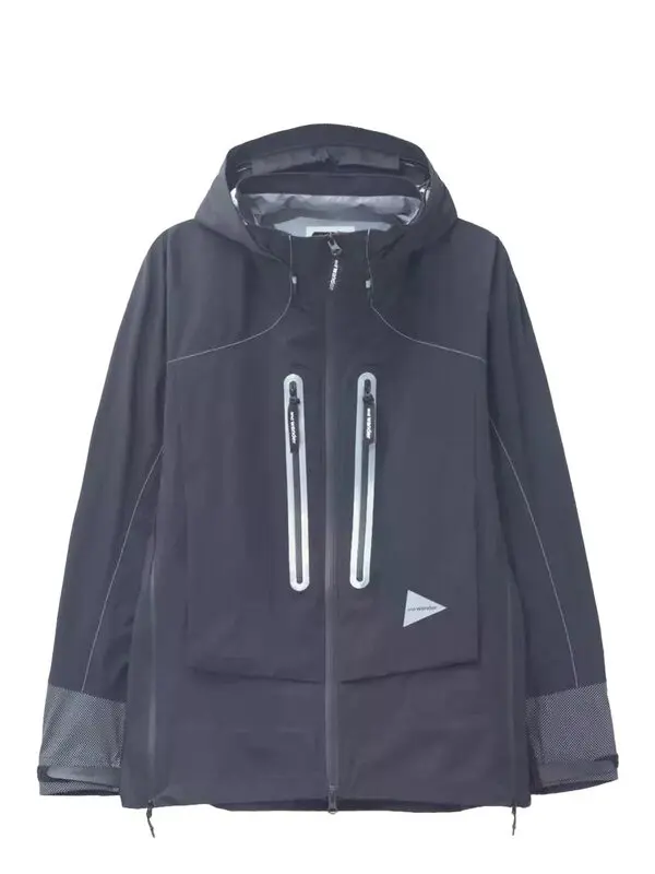 AND WANDER Hooded Jacket - Blue