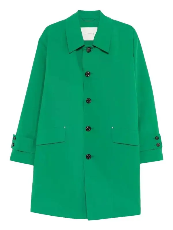 Mackintosh Humbie Buttoned Coat - Green