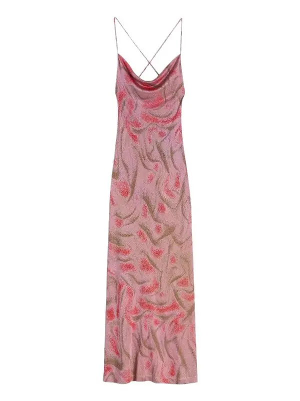 MARGHERITA MACCAPANI Ita Cowl-neck Backless Dress - Pink