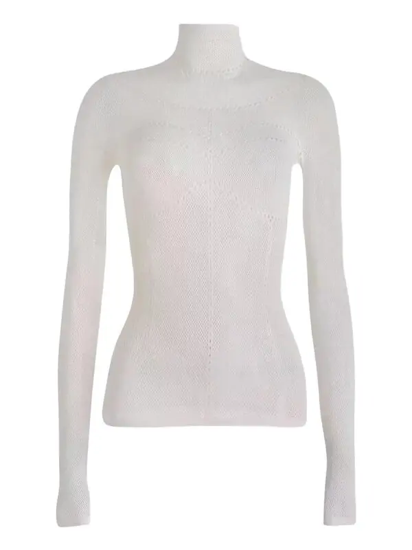 MARGHERITA MACCAPANI Second Skin Mock-neck Top - White