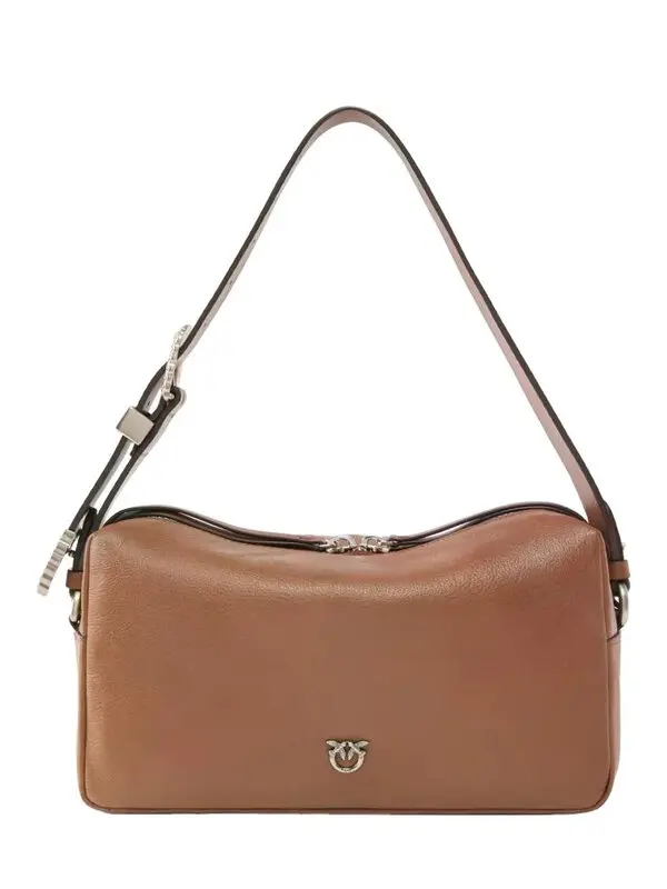 Pinko Logo Plaque Shoulder Bag - Brown