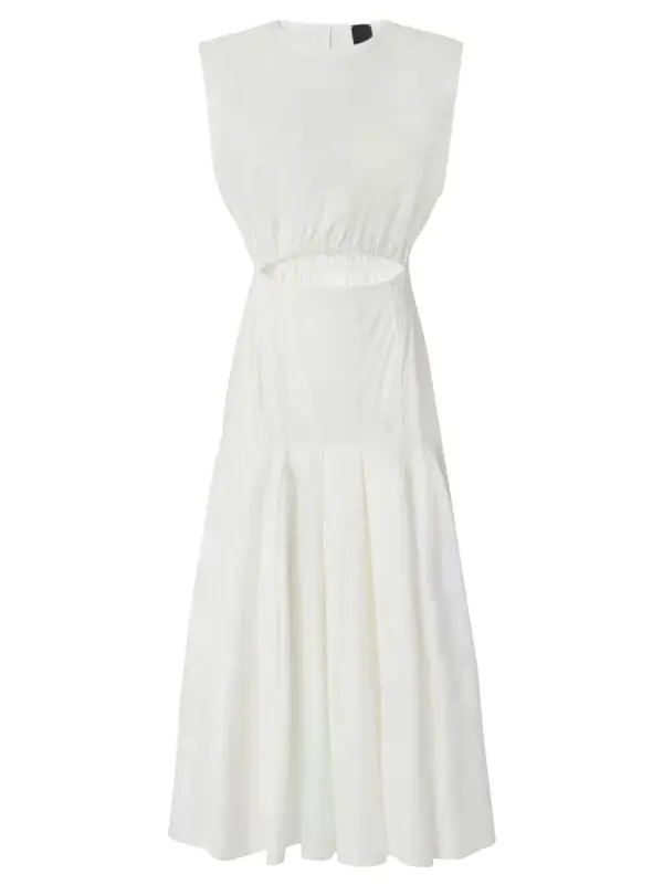 Pinko Cut-out Sleeveless Dress - White