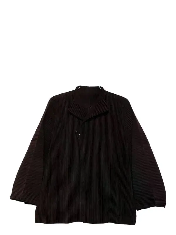 Issey Miyake Pleated Jacket - Brown