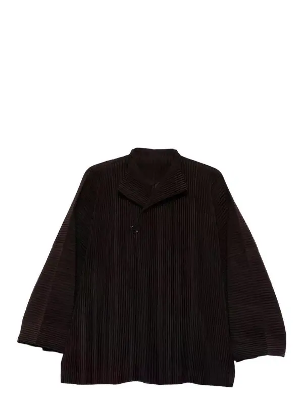 Issey Miyake Pleated Jacket - Brown