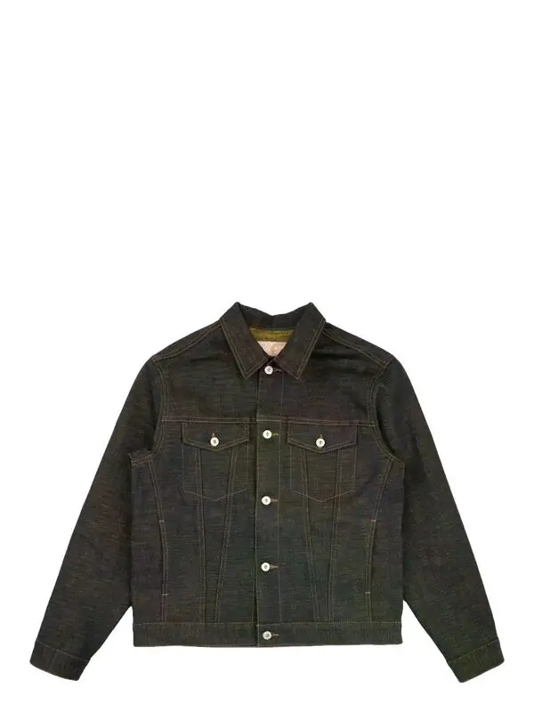 Naked & Famous Denim Citrus Kasuri Selvedge Denim Jacket - Blue